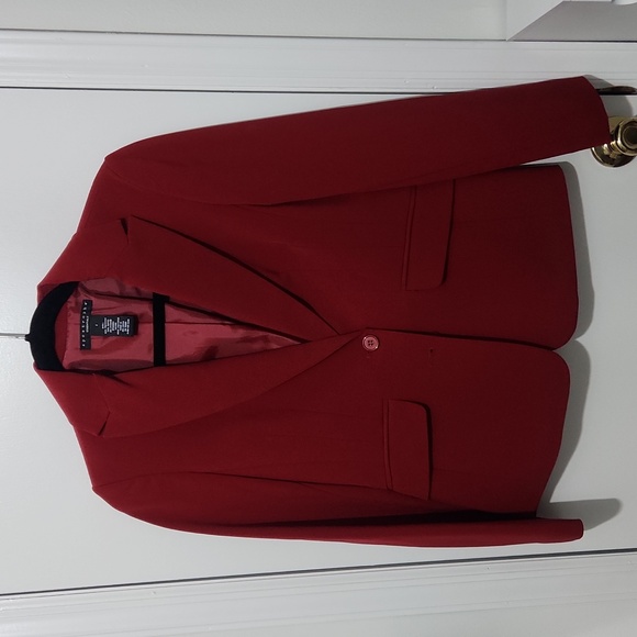Apostrophe | Jackets & Coats | Size 2 Dark Red Apostrophe Blazer | Poshmark